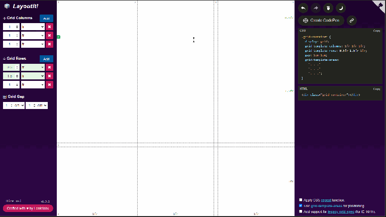 Layoutit Grid Learning Css Grid Visually With A Generator Css Tricks