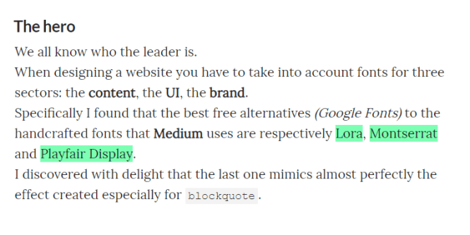 CSS Library For Medium.com Typography - medium.css | CSS Script
