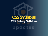 Css Botany Syllabus Pdf Css Syllabus