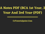 Bca Notes Pdf Bca 1st Year 2nd Year And 3rd Year Download Bca All