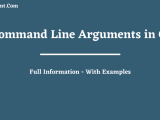 What Is Command Line Arguments In C Language