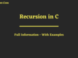 Recursion In C Language With Examples