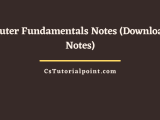 Computer Fundamentals Notes Download Pdf Notes