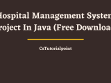 Hospital Management System Project In Java With Source Code Free Download