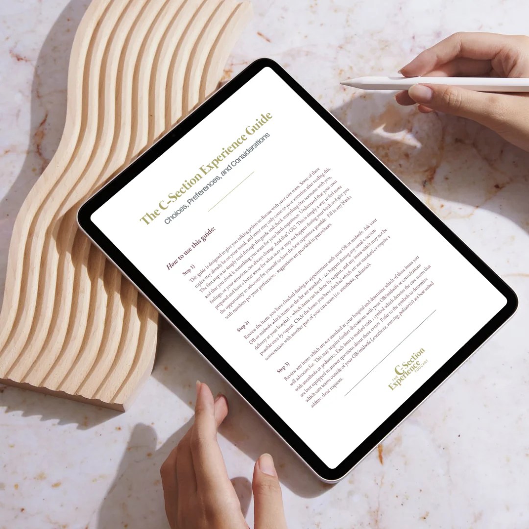 C Section Guide Freebie The C Section Experience