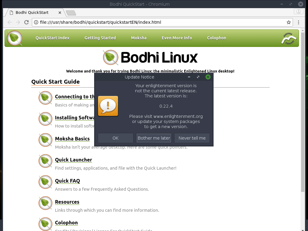 Bodhi Linux 5.0 | Review from an openSUSE User – CubicleNate's Techpad