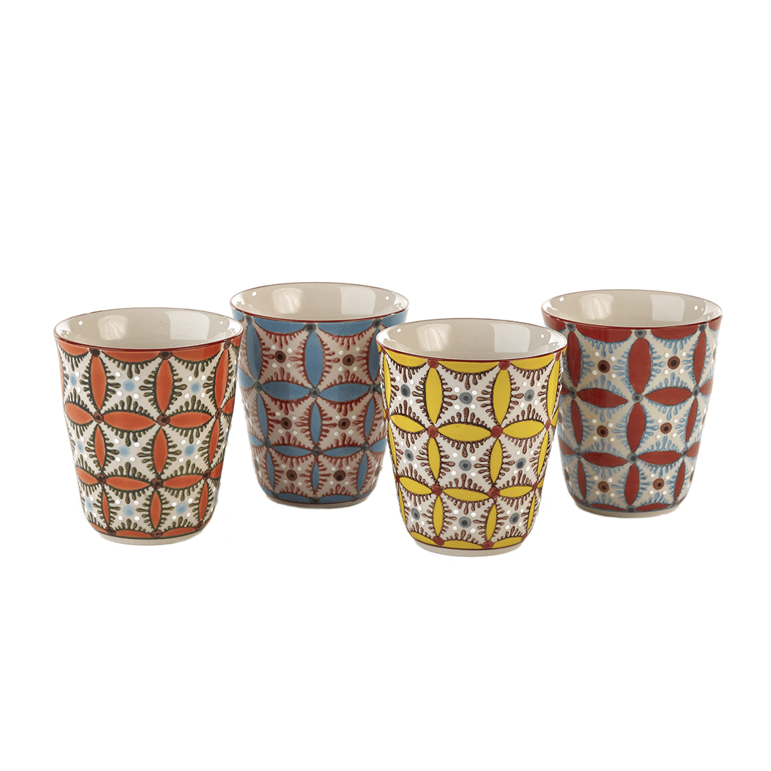 Set 4 pz Cups Colour HIPPY - POLS POTTEN - CUHODE