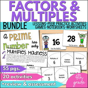 Factors and Multiples Unit - 4th Grade Math - Curious Classroom Adventures