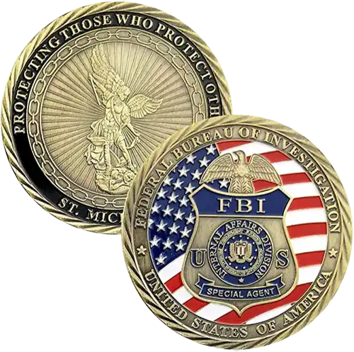 Custom FBI Challenge Coins | No Minimum [ Save 30% ]