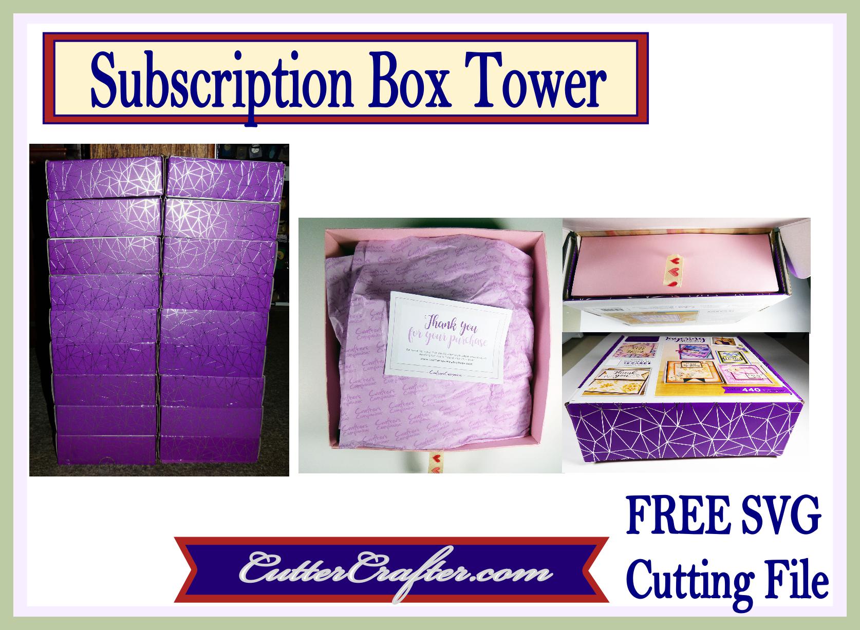 Make a Subscription Box Tower -CutterCrafter.com