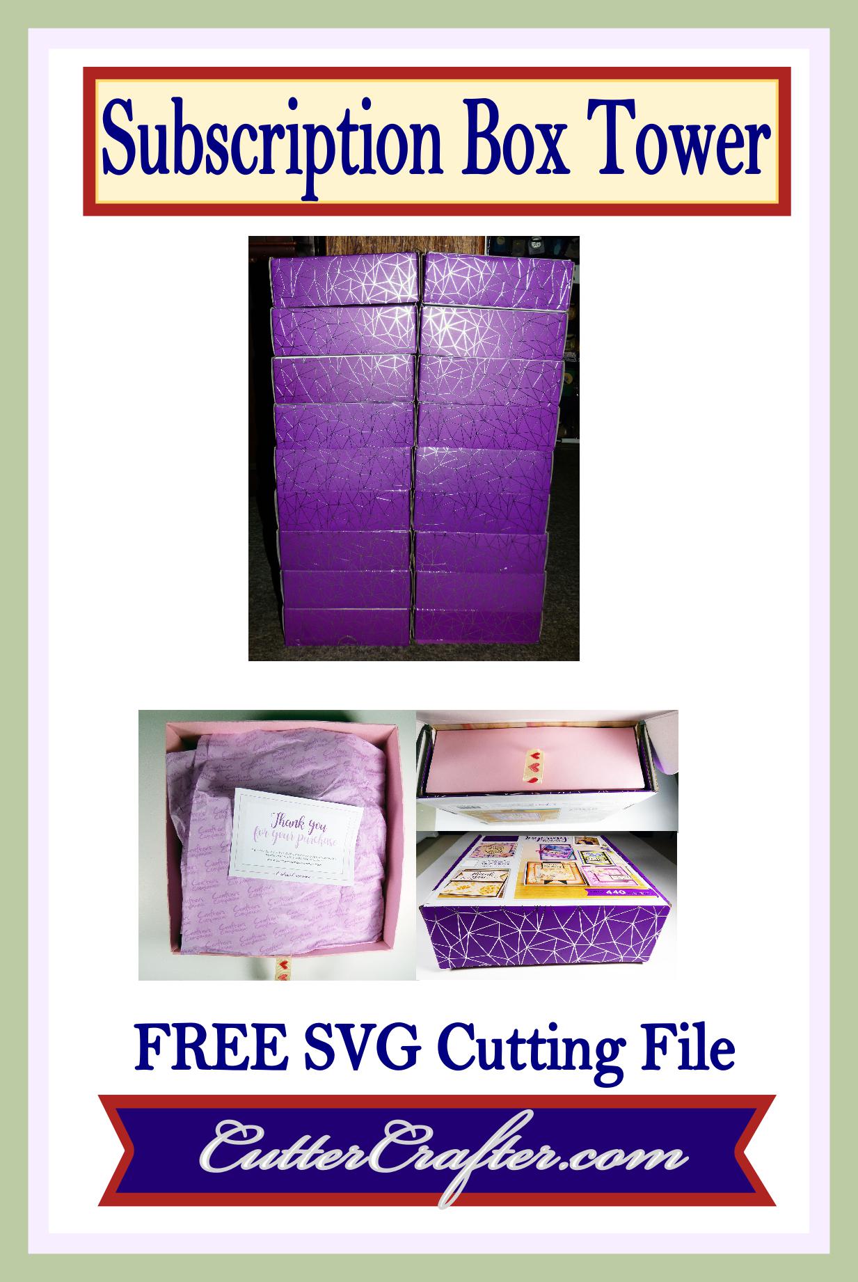 Make a Subscription Box Tower -CutterCrafter.com