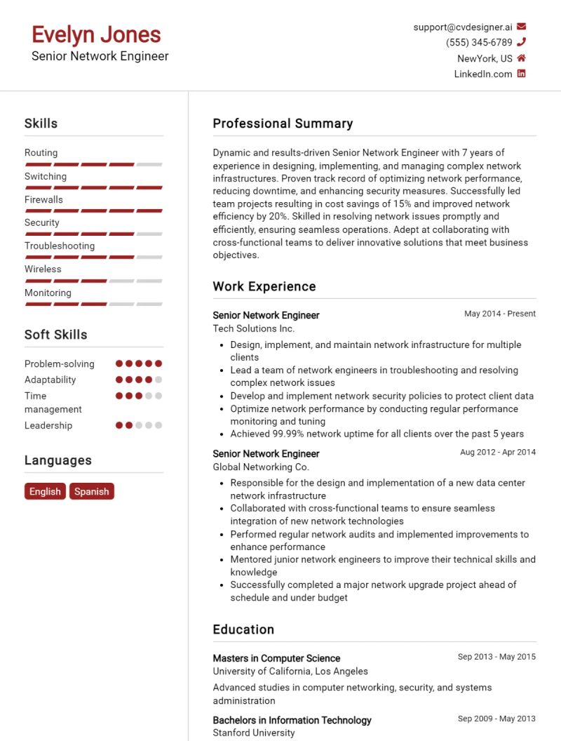 Network Engineer Cv Example - Ultra HD Mountain Illustration - High Resolution