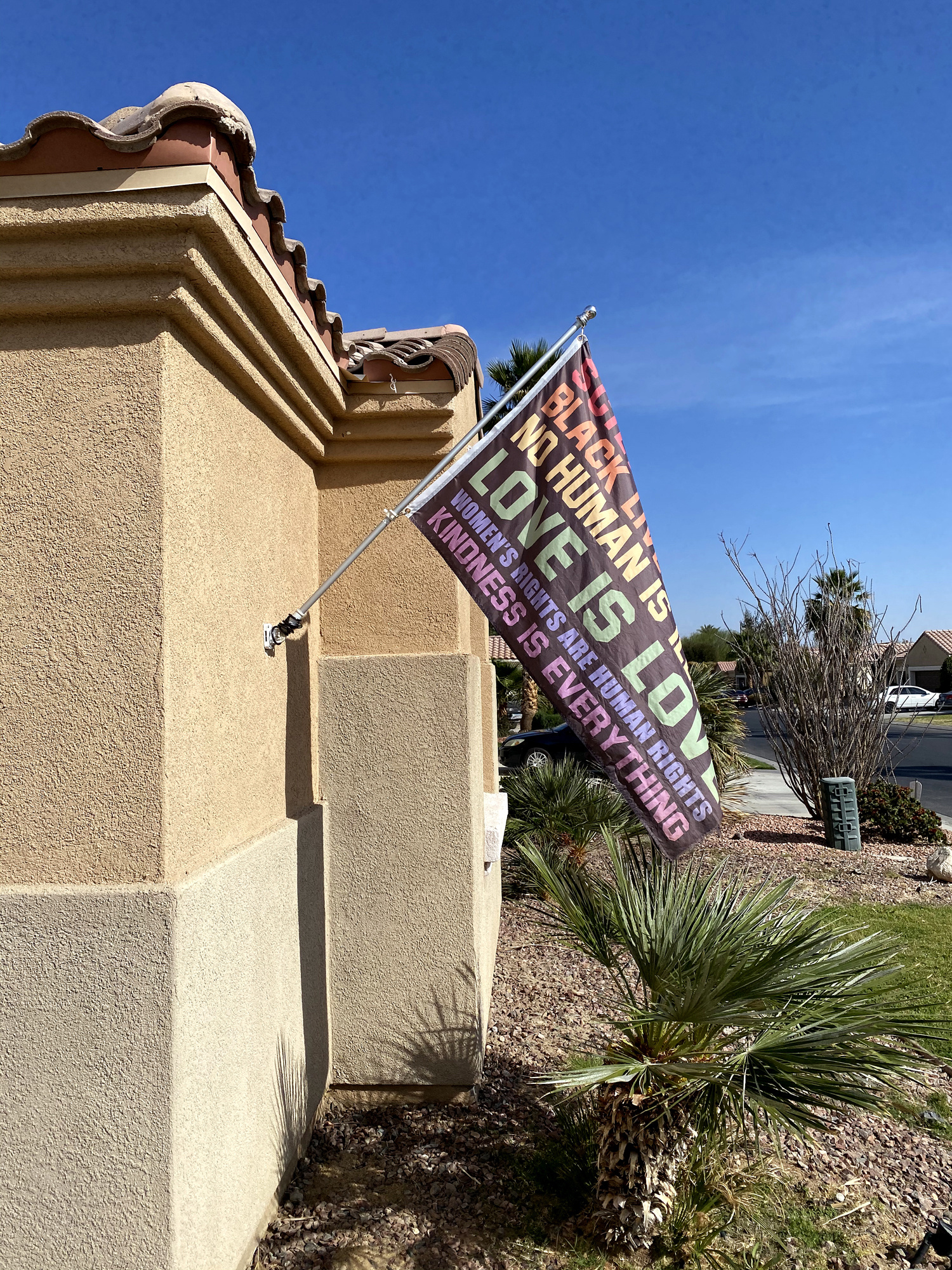 Freedom Isn’t Free: An Indio Man Displayed a Social-Justice Flag ...