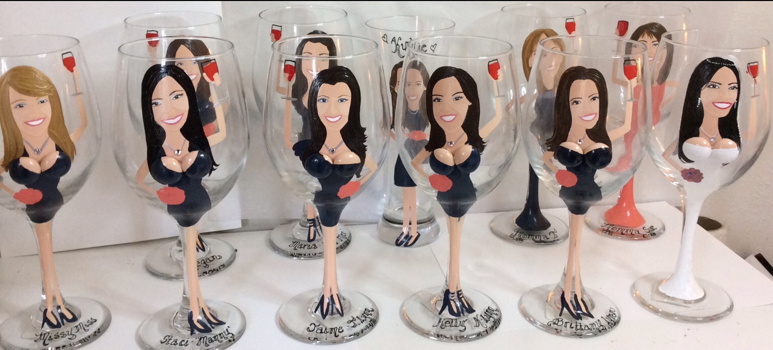3-D Boob Wine Glasses!!! – Custom Creations by Cyndie Wade