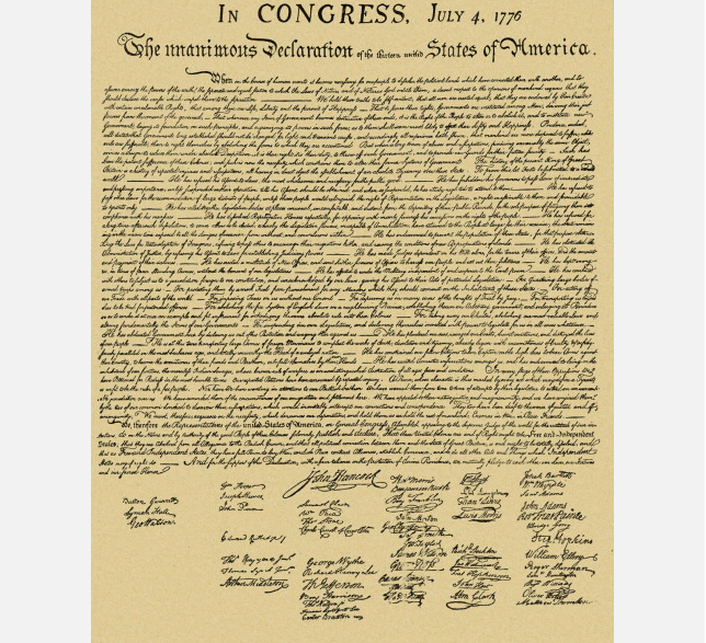 Declaration Of Independence Document