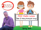 Making Rectangular Arrays Youtube Maths Powerpoint Lesson Year 2