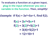 Evaluating Functions Examples Practice Expii