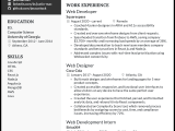 Developer Resume Example Blue White Minimalist Web Developer Resume