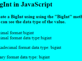 Bigint In Javascript Tpoint Tech