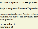 Function Expression In Javascript Tpoint Tech