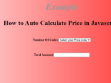 Auto Calculate Sum Using Javascript Free Source Code Report Card