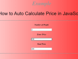Auto Calculate Sum Using Javascript Free Source Code Report Card