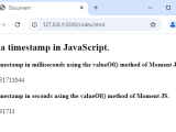 Javascript Get Timestamp Tpoint Tech
