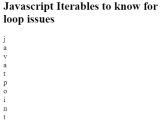 Javascript Iterators Tpoint Tech
