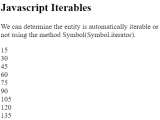Javascript Iterators Tpoint Tech