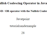 Javascript Nullish Coalescing Operator Tpoint Tech