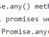 Javascript Promise Any Method Tpoint Tech