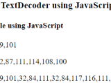 Textencoder And Textdecoder Using Javascript Tpoint Tech