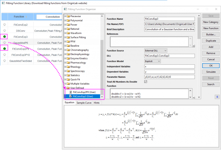 Help Online Apps Fitting Function Library