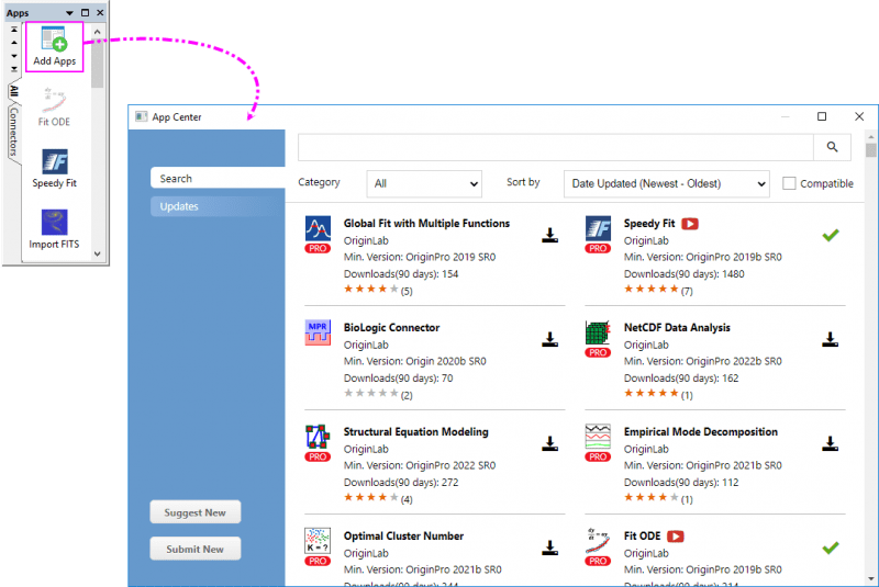 Help Online Tutorials Apps In Origin