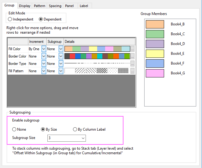 Help Online Tutorials Grouped Stacked Column