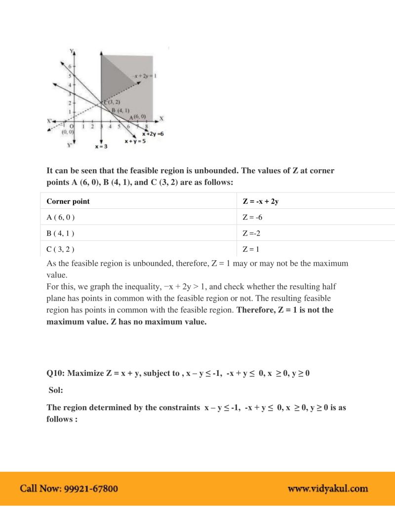 Class 12th Math Liner Programming NCERT Solution CBSE 2023