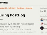 Securing Posthog Docs Posthog