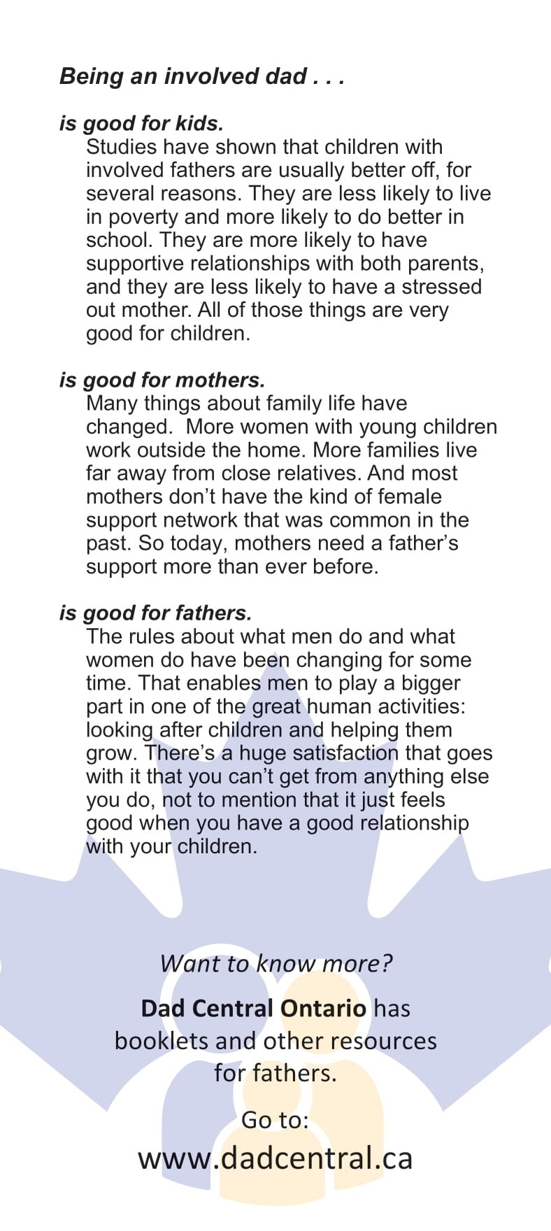 Involved Fathers | Dad Central Store