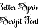 Better Spring Script Font Dafontstyle
