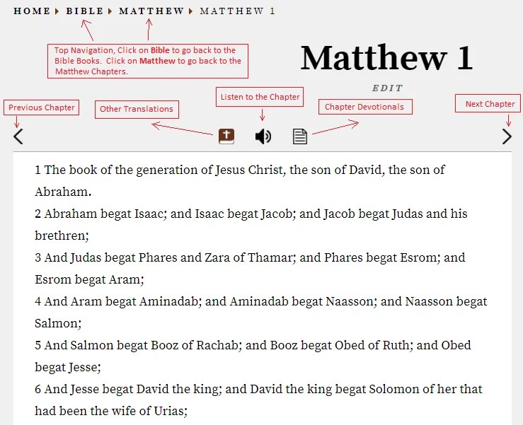 New Bible Chapter Navigation | Daily Christian Devotionals