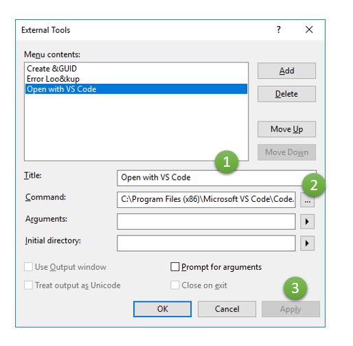 Open your current project in Visual Studio Code directly from Visual ...