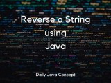 Java Program To Reverse A String Daily Java Concept