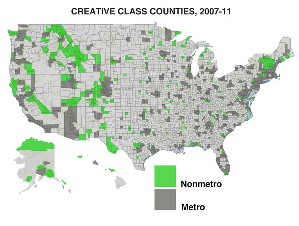 Let’s Get Creative: Creative-Class Counties | The Daily Yonder