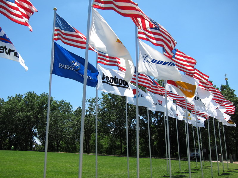 Bring out the corporate flags to celebrate the Fourth of July ...