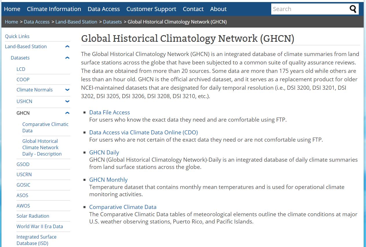 Global Climate Data Set 1 – Daily Temperatures | Data Blends