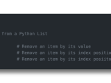 Python Del And Remove