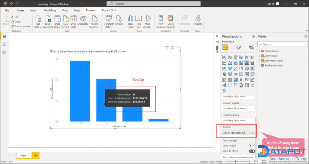 Tﾃｭnh Nﾄハg Dynamic Tooltips Trong Power Bi