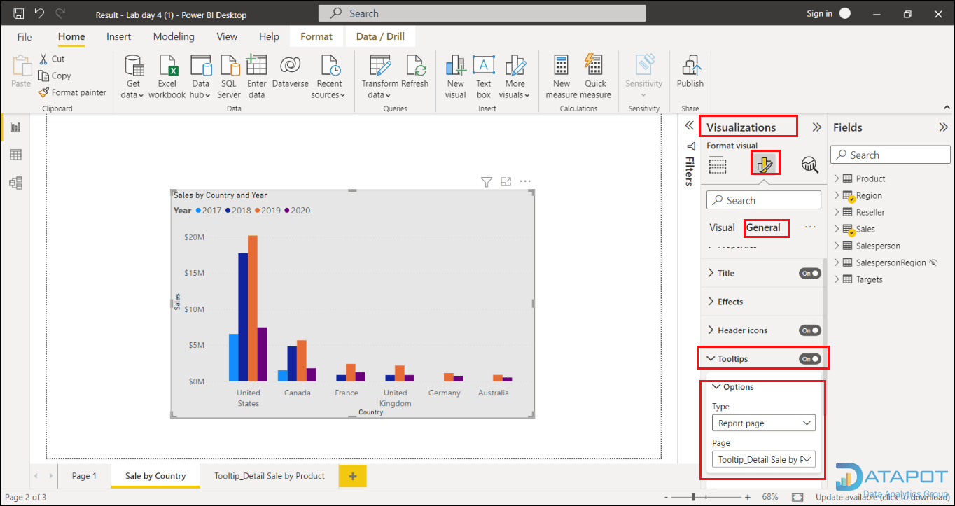 Tﾃｭnh Nﾄハg Dynamic Tooltips Trong Power Bi