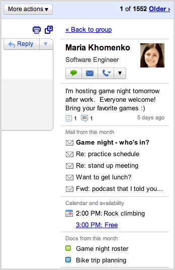 Gmail’s People Widget Rolled Out | DataReign