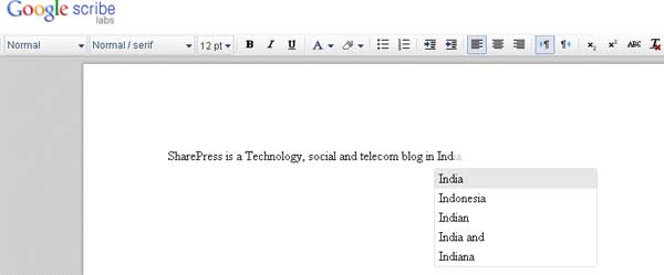 Google Scribe - Automatic Text Editing Tool | DataReign